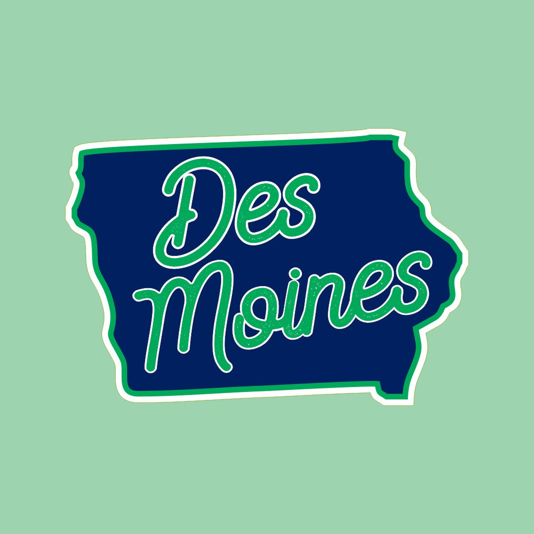 Iowa Des Moines Iowa sticker – Anthem Sticker Company