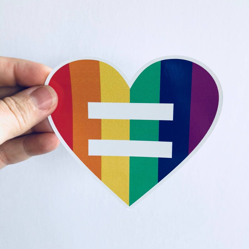 equality heart sticker – Anthem Sticker Company
