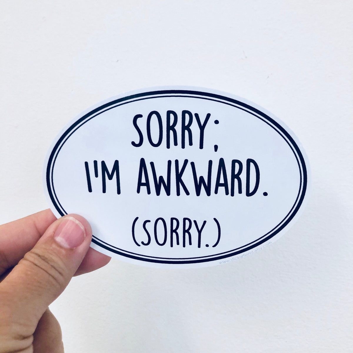 sorry I'm awkward introvert sticker – Anthem Sticker Company